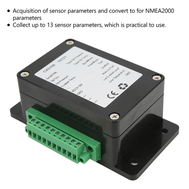 For Nmea 2000 Converter Box Up 13 Sensors Ip67 For Marine Boat Yacht Dc 9‑32v 161 98