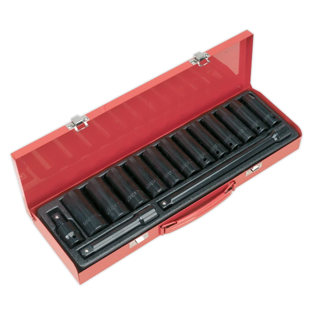 SEALEY PREMIER DEEP Impact Socket Set 1/2"Sq Drive 15pc AK5815M £87.35 ...