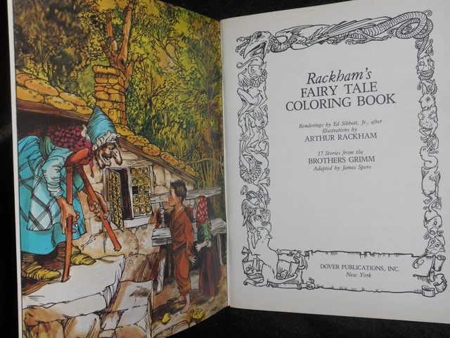 ARTHUR RACKHAM'S FAIRY Tale Colouring Book (1979-1st) Coloring ...