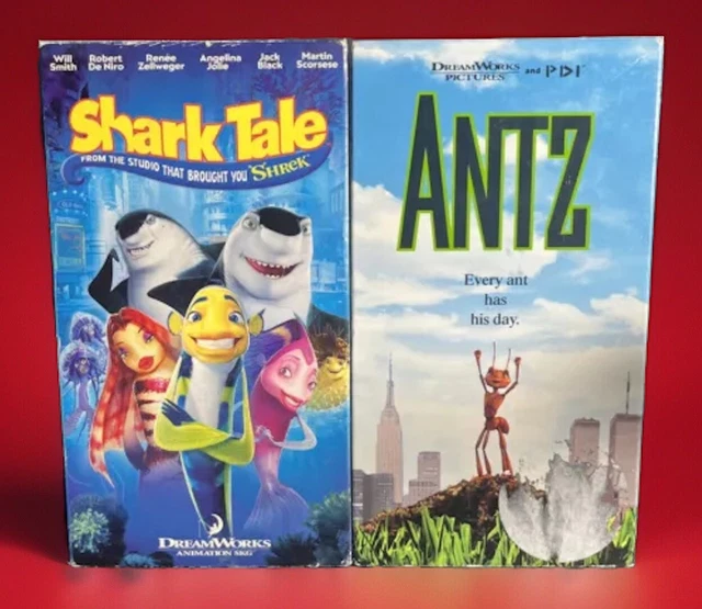 DREAMWORKS ANIMATION SLIP-SLEEVE VHS Lot HTF Shark Tale 05’ Late Era ...