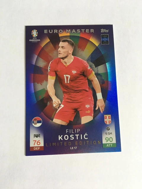 MATCH ATTAX UEFA Euro 2024 Filip Kostic Serbia Master Limited Edition ...