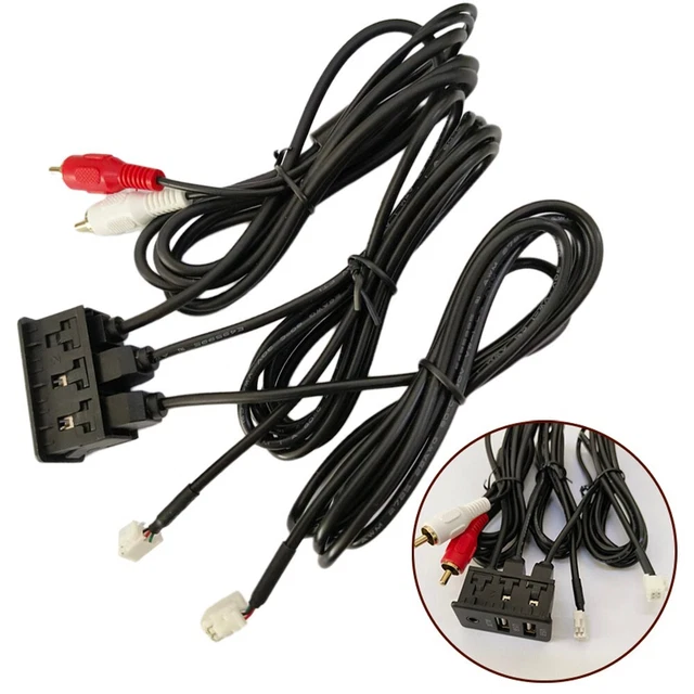 CABLE D'EXTENSION D'INTERFACE pratique double panneau de port USB + AUX pour mo EUR 16,21 ...