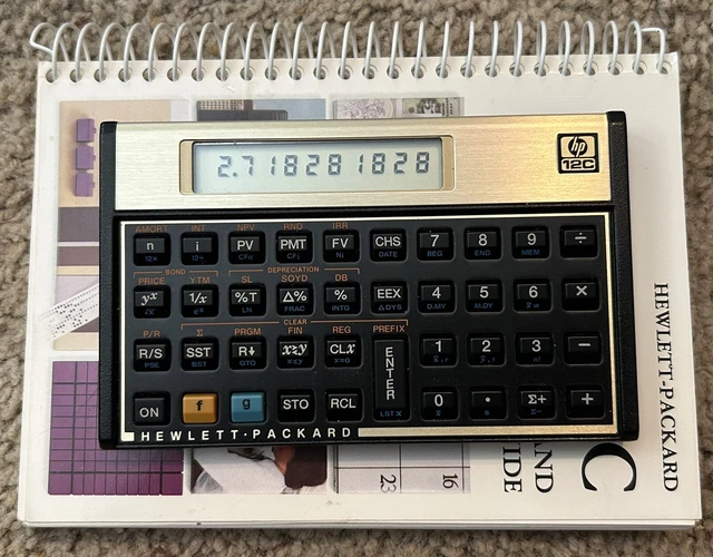 HP 12C PROGRAMMABLE Financial Calculator with Manual $10.00 - PicClick