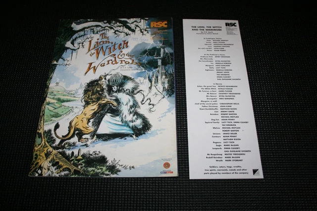 THE LION, THE Witch and The Wardrobe - 1999 RSC Theatre Programme ...