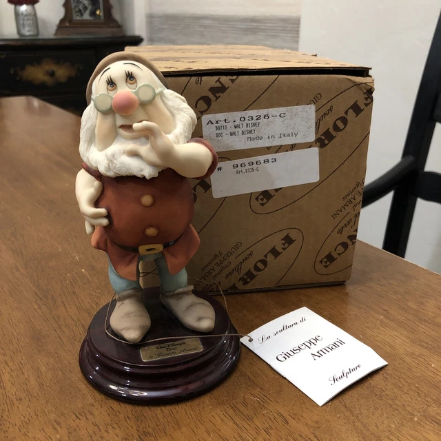 DISNEY GIUSEPPE ARMANI Snow White Dwarf “DOC” Figurine SIGNED!!! £39.25 ...