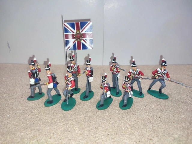 NAPOLEONIC WAR AIRFIX 1/32 British line infantry Plastic painted 10 pcs ...