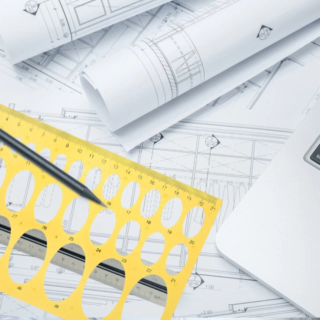 DESSINER FORMES RÈGLE Kit Règles D'architecture Construction Gabarits ...