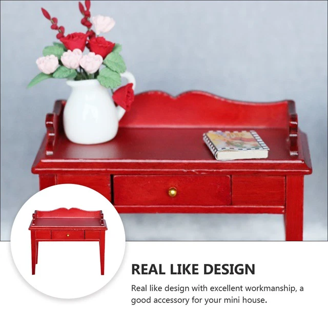 MINIATURE WRITING DESK Mini House Furniture Desk Model Small DIY ...