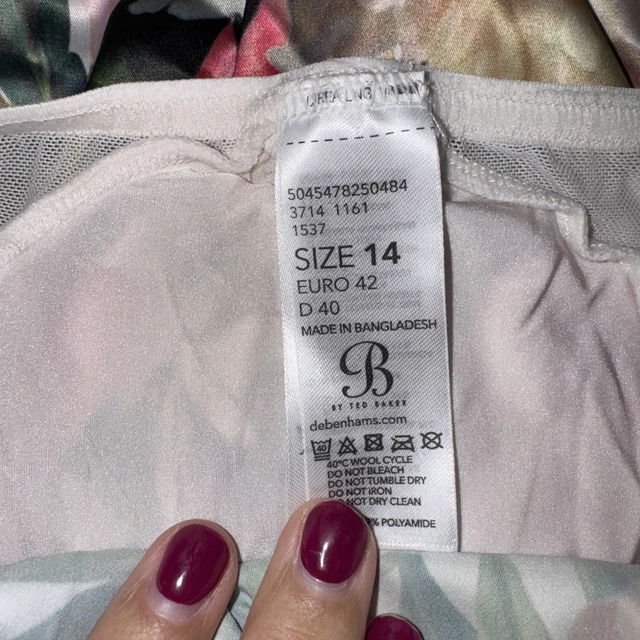 TED BAKER WOMEN'S Bra Pink Floral, Size 34DD with 2 X Size 14 Bikini ...