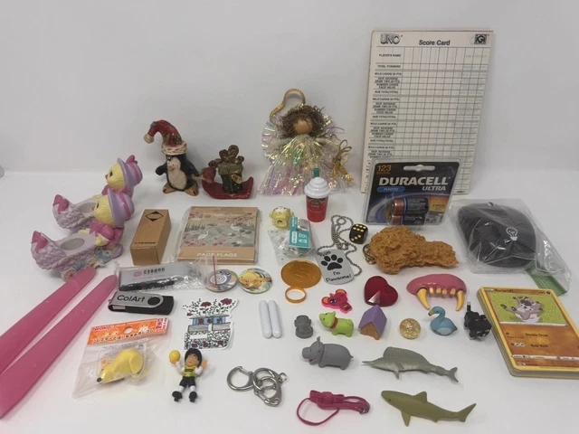 JUNK DRAWER LOT ~ 4 lbs Random Toys Keychains Office Supplies ...