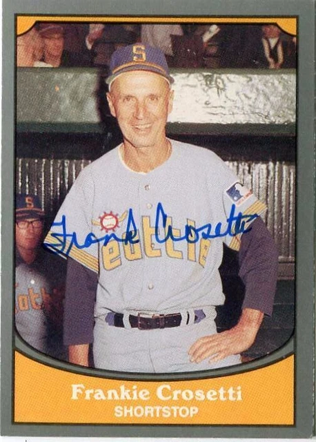 1989 PACIFIC LEGENDS - FRANKIE CROSETTI Autographe Signé à la Main ...
