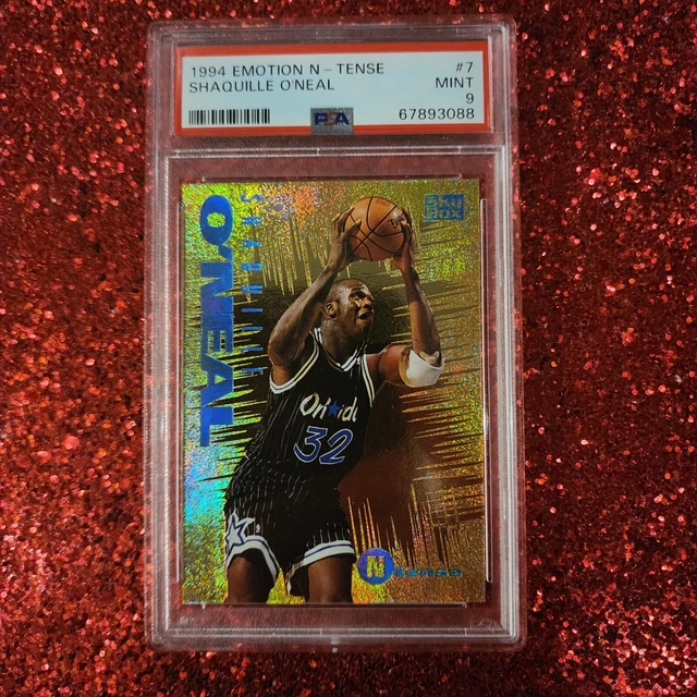 1994-95 SKYBOX EMOTION Shaquille O'Neal Shaq N-tense PSA 9 carte comme ...