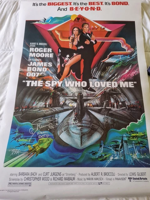 CAROLINE MUNRO VALERIE LEON Genuine Signed TSWLM 1977 Film Colour Autog ...