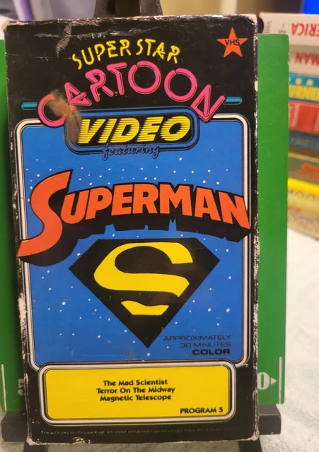 VINTAGE VHS COLLECTIBLE SUPER STAR CARTOON VIDEO SUPERMAN 1942 Color ...
