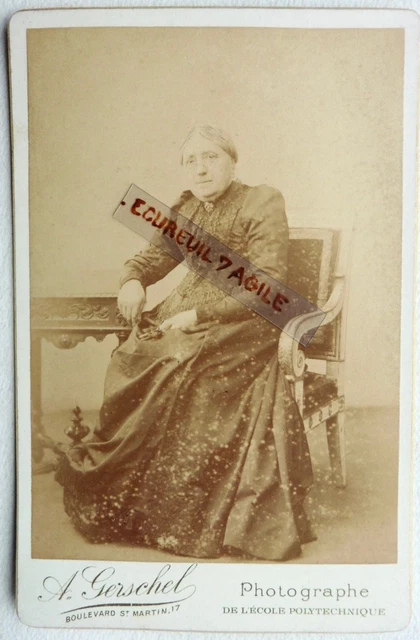 CABINET PHOTO GERSCHEL Madame ADAM mère de madame Armand COLLIN G47 EUR ...