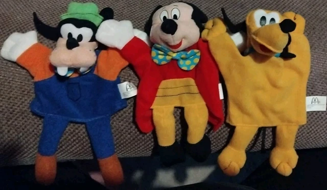 DISNEY LAND PARIS Mickey Mouse,goofy,pluto Finger Puppets McDonalds Toy ...