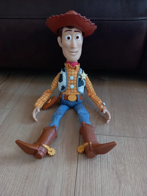 DISNEY PIXAR THINKWAY Toy Story Sheriff Woody Pull String Talking Doll ...