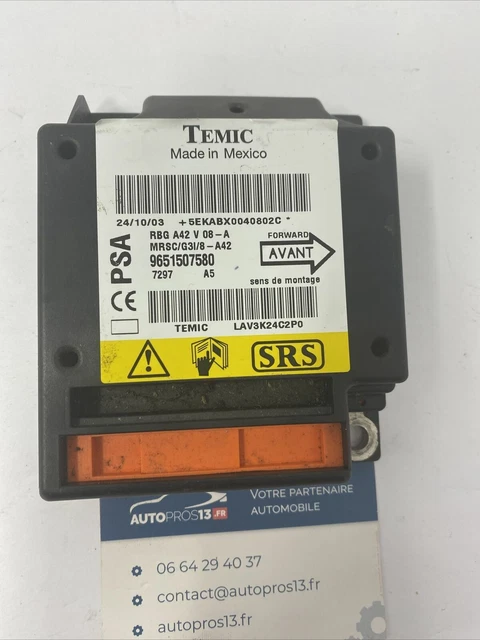 ECU CALCULATEUR DE Capteur Airbag Boitier D' Air Bag Vierge Citroen C3 ...