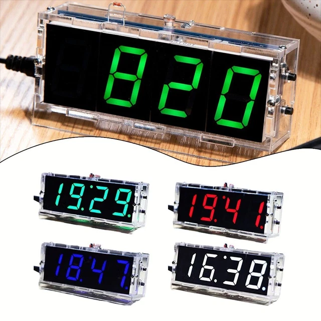 DIY DIGITAL CLOCK Kit with 4 Digit LED Nixie Tubes Time and Temperature ...