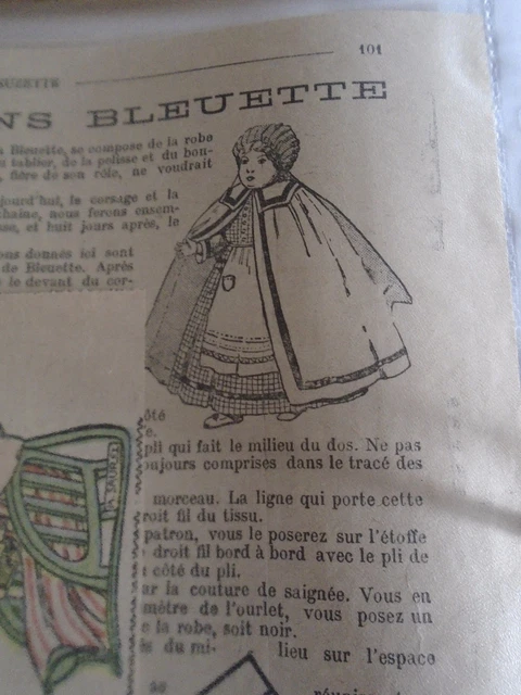 PATRON ORIGINAL Poupee " Bleuette "Costume De Nounou N°9/10/11Mars ...