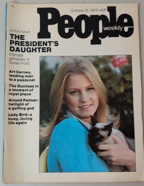 PEOPLE WEEKLY MAGAZINE 1974 October 21 Susan Ford Arnold Palmer Lady ...