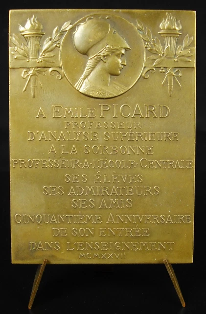 MEDAL EMILE PICARD Mathematician Maths Method Iterative 1927 Medal $166 ...
