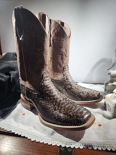 CODY JAMES EXOTIC Python Mens Boots BB42 Size 8 D Square Toe NWOB £167. ...