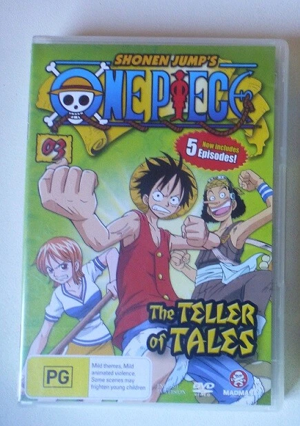 SHONEN JUMP'S ONE PIECE VOLUME 3 dvd REGION 4 anime THE TELLER OF TALES ...
