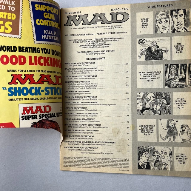 MAD MAGAZINE GREASE John Travolta Issue #205 March 1979 £6.48 - PicClick UK