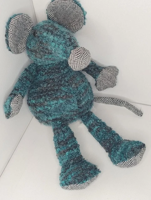 WILBERRY RAT BLUE Soft Toy Plush Boucle With Tweed Rare Collection 11 ...