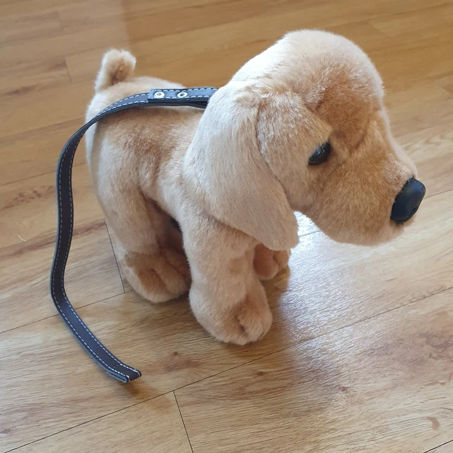 KEEL DOG PUPPY On Lead Soft Toy Plush Labrador Lab Golden Retriever ...