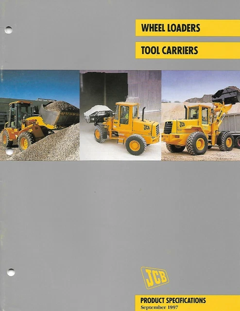 EQUIPMENT BROCHURE - JCB - Wheel Loaders - Tool Carriers - c1997 (E6629 ...