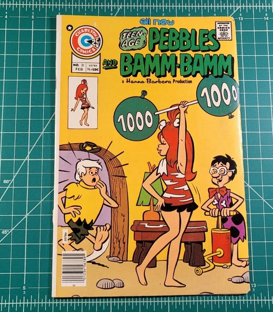 Teenage Pebbles And Bamm Bamm 31 1976 Hanna Barbera Cartoon Tv Charlton Comic £2359