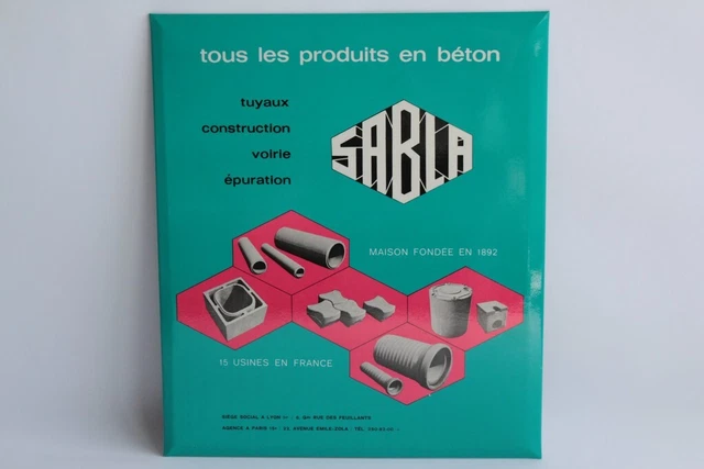 PLAQUE PUBLICITAIRE GLAÇOÏDE Sabla tous les produits en béton (55709 ...