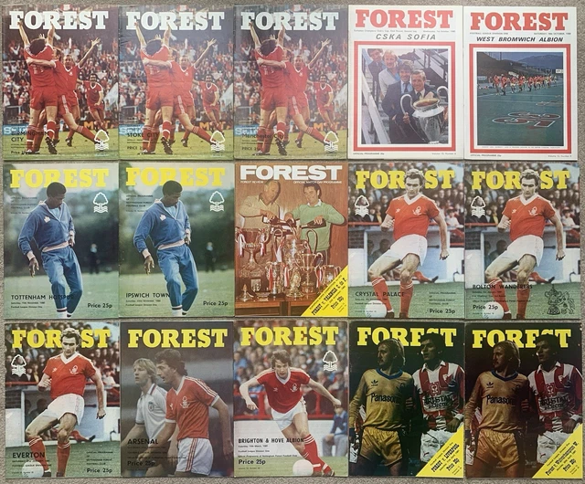 NOTTINGHAM FOREST FC 1980 1981 HOME FOOTBALL PROGRAMME COLLECTION Job ...