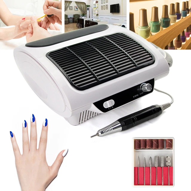 ELEKTRISCHE NAGELFRÄSER SET mit Absaugung Professionell Manikure ...