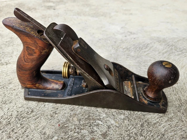 VINTAGE STANLEY HAND wood Bailey Plane No. 4 USA England woodwork old ...
