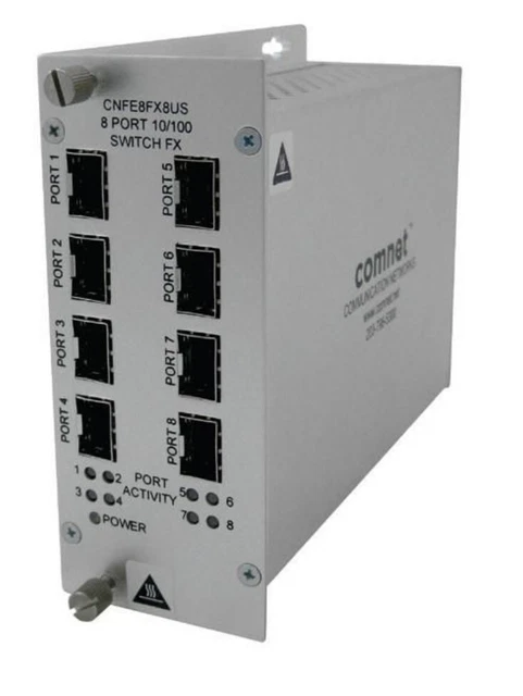 COMNET CNFE8TX8US 8-PORT 100 Mbps Unmanaged Fiber Switch (8FX) 8 SFP ...