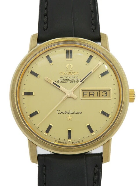VINTAGE OMEGA CONSTELLATION Automatic Chronometer Men Watch Gold Chron ...