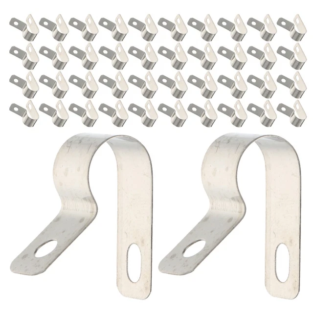 200PCS WIRE HOLDER: R-Type Stainless Steel Cable Clips - Wire Clamp ...