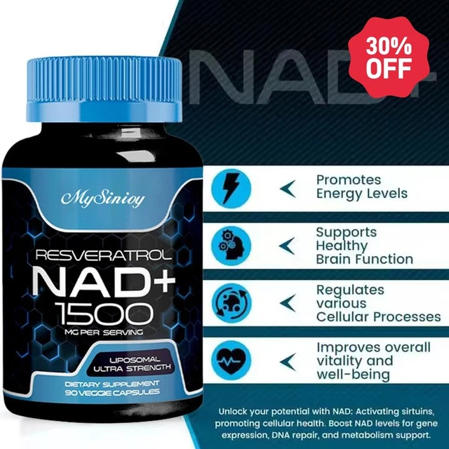 NAD+ SUPPLEMENT,1500 MILLIGRAMS of resveratrol containing supplement ...
