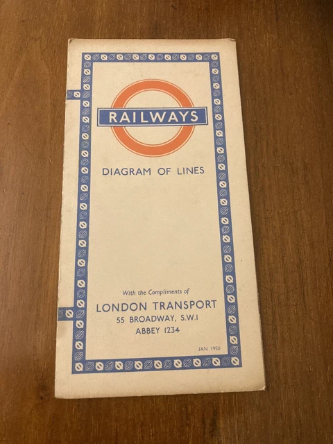 VINTAGE LONDON TRANSPORT Underground Map Diagram of the Lines Beck ...