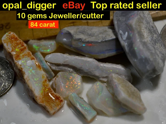AUSTRALIAN 10 GEMS JEWELER/CUTTER DARK OPAL BRIGHT REDS HEAPS COLOR 84c VIDEO EUR 0,61 - PicClick FR