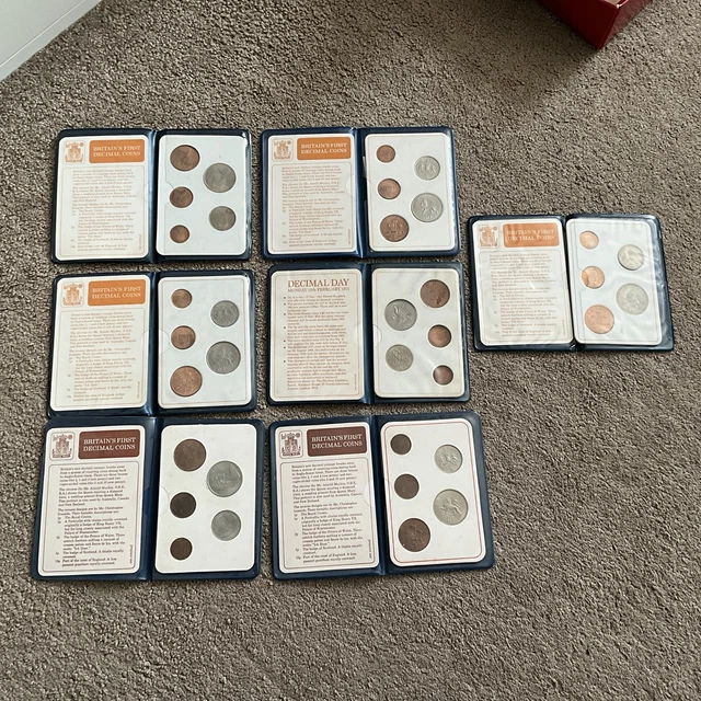 BRITAINS’S FIRST DECIMAL Coins Set. x7 £7.99 - PicClick UK
