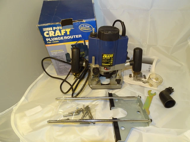 POWERCRAFT ROUTER PBF 1050N - variable speed - 230v - 1050w - with bit ...