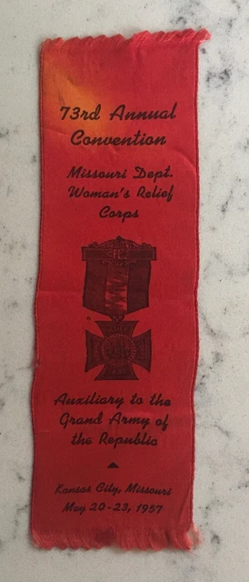 ANTIQUE WOMAN'S RELIEF Corps Wrc Gar Civil War Veterans Ribbon ...