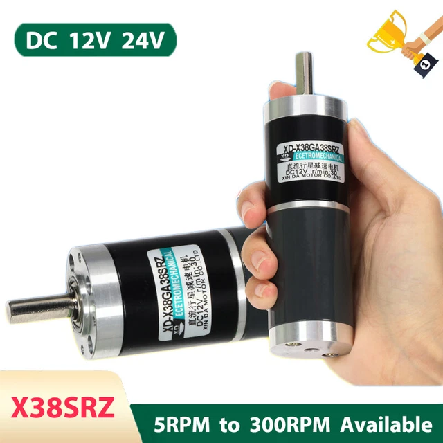 10W PLANETARY GEARED Motor DC 12V 24V Reduction High Torque Reversible ...