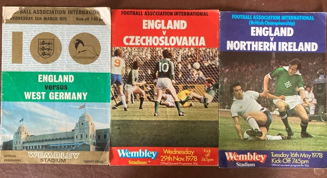 ENGLAND INTERNATIONAL FOOTBALL Programmes - 3 Programme Bundle £5.92 ...