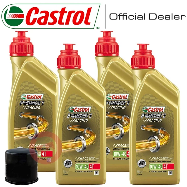 HUILE KIT DE Découpe Castrol Power 1 Racing 10W40 + Filtre Honda Cbr ...