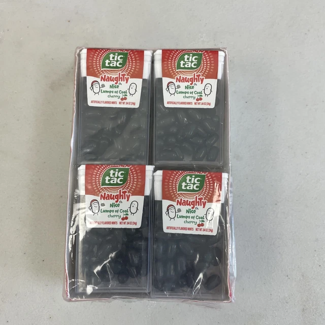 12 PACK TIC Tac Naughty or Nice Cherry Flavor Lumps of Coal BB May 17 ...